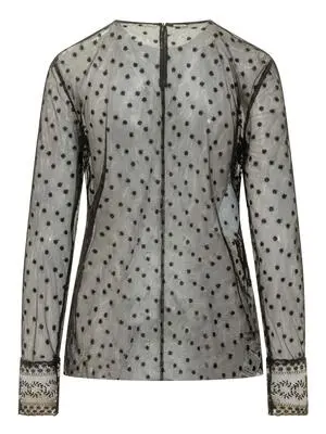 Alberta Ferretti Embroidered Blouse - Black