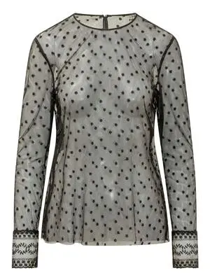Alberta Ferretti ALBERTA FERRETTI Embroidered Blouse Black