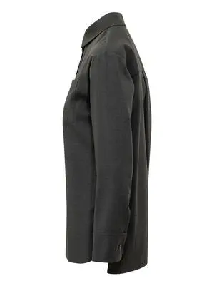 MAX MARA`S Max Mara-style Virgin Wool Jacket - Carbone