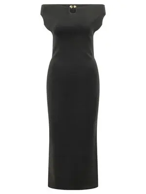 Alberta Ferretti Viscose-blend Midi Dress - Black