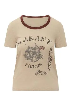 MARANT ETOILE Kiliann-gc T-shirt - Light Beige