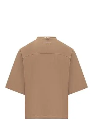 MORDECAI MORDECAI Mini T-Shirt With Neck Cord Khaki