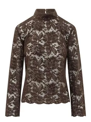LE SULLY STUDIO LE SULLY STUDIO Lace Detail Shirt Moro