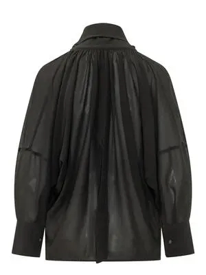 LE SULLY STUDIO Scarf Detail Shirt - Nero