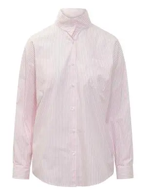 LE SULLY STUDIO Mini Over Shirt With Neck Corset - Rosa