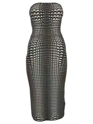 MARINE SERRE Marine Serre Moon Jacquard Tube Mini Dress