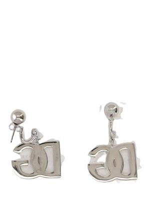 Dolce & Gabbana Logo Earrings - Silver