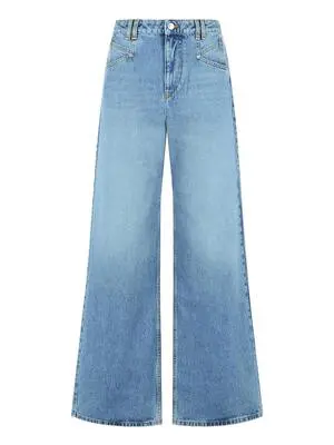 Isabel Marant Étoile Lemy Cotton Jeans - Blue