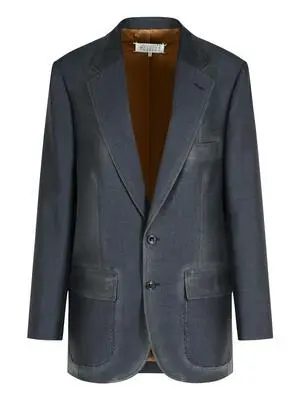 MAISON MARGIELA Wool Blend Blazer - Gray