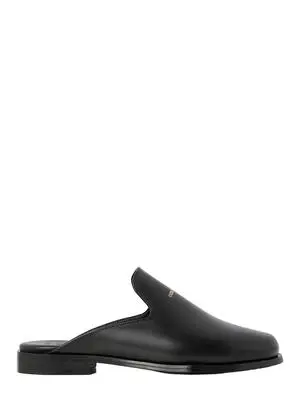 Casablanca Leather Loafer Mule - Black