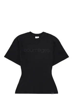 COURREGES Logo T-shirt - Black