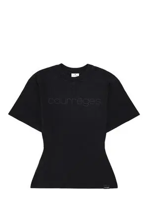 COURREGES Logo T-shirt - Black