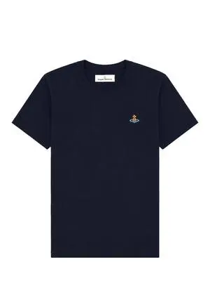 VIVIENNE WESTWOOD Cotton Embroidered T-shirt - Blue
