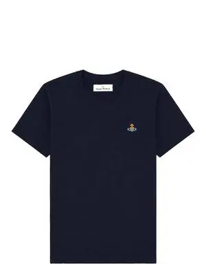 VIVIENNE WESTWOOD Cotton Embroidered T-shirt - Blue