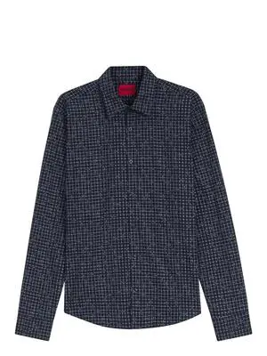Hugo Slim-fit Cotton Shirt - Dark Blue