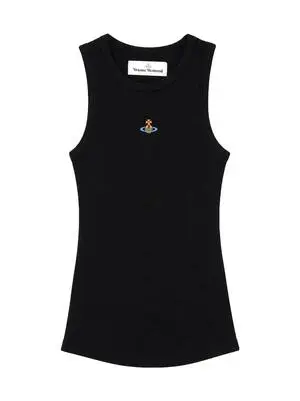 VIVIENNE WESTWOOD Textured Tank Top - Black