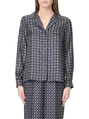 Max Mara Disco Printed Silk Shirt - Blue