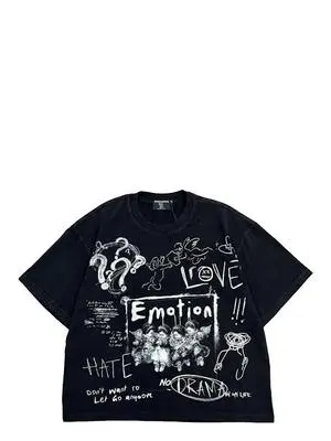 Mixed Emotion Chaos Tee Shirt - Black