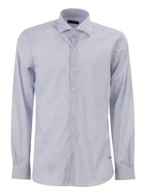 FAY Regular Fit Shirt In Striped Stretch Jersey - Multicolor