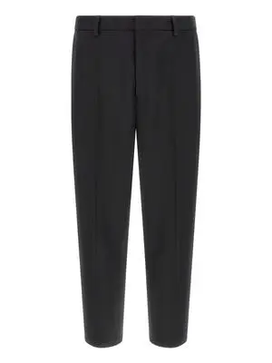 JIL SANDER Technical Gabardine Trousers - Black