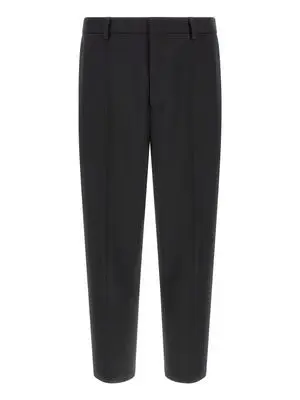 JIL SANDER Technical Gabardine Trousers - Black