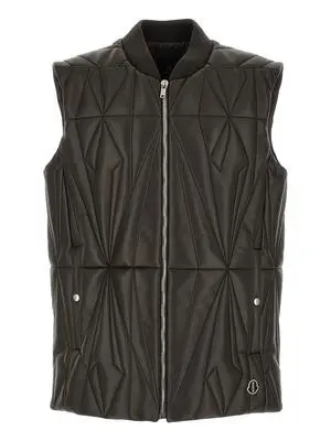 Rick Owens Moncler + 'geocamo Flight' Vest - Brown