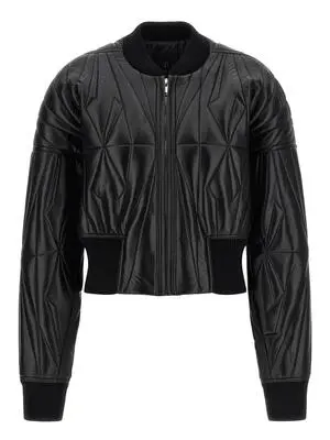 Rick Owens Geocamo Bomber Jacket - Black
