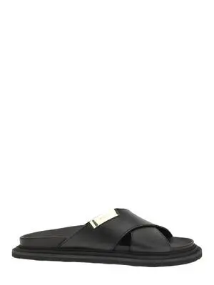 Moschino Leather Sandals - Black