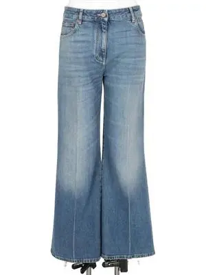 Valentino Garavani Wide Leg Denim Jeans - Blue