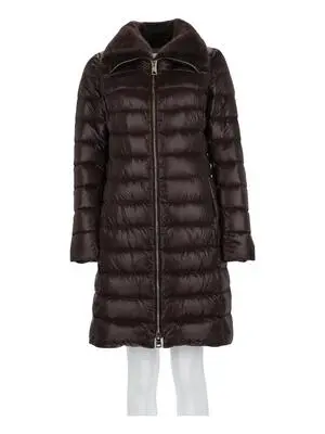 Herno Quilted Long Puffer Coat - Brown