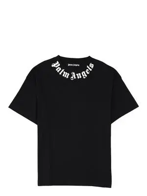 Palm Angels Printed Cotton T-shirt - Black