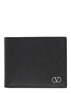 Valentino Garavani Portafoglio Bifold Vlogo Signature - Black