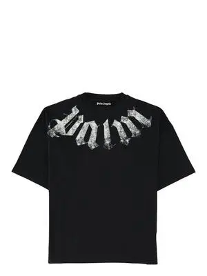 Palm Angels Printed Cotton T-shirt - Black