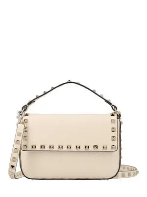 Valentino Garavani Rockstud Vitello Granato Pouch - Cream