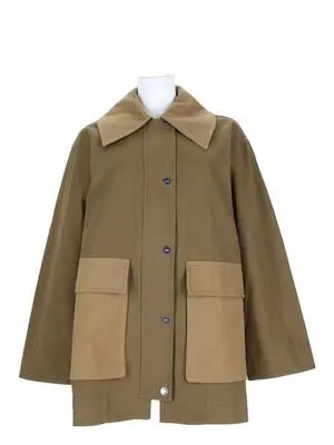 GANNI Organic Cotton Button Up Jacket - Multicolor