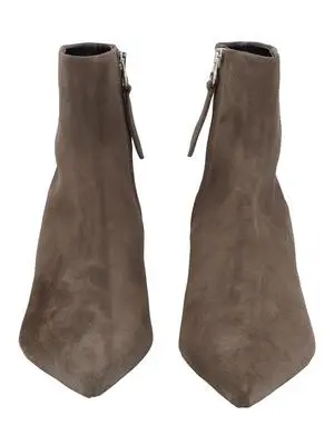 AeydĒ Suede Kitten Heel Ankle Boots - Gray