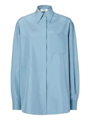 Fendi FENDI Silk Logo Shirt Multicolor