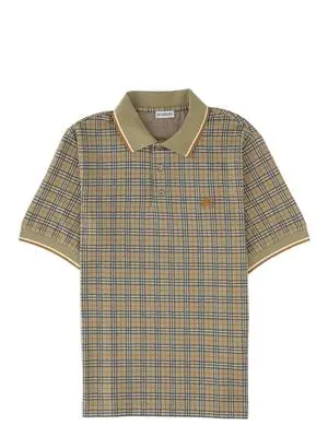 Burberry Checked Polo Shirt - Multicolor