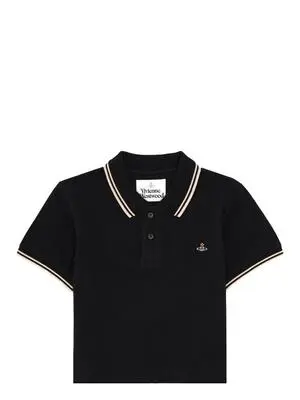 VIVIENNE WESTWOOD Short Sleeve Polo Shirt - Black