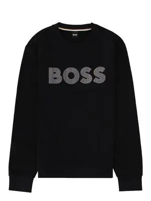 BOSS Felpa Con Logo - Black