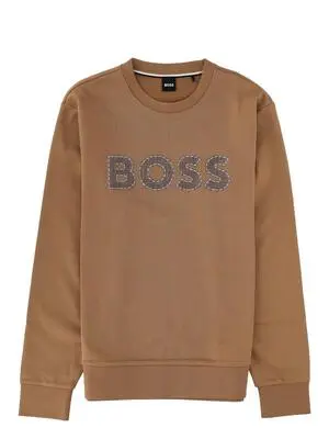 BOSS Felpa Con Logo - Brown