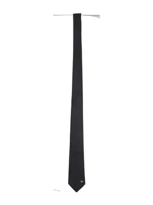 Valentino Garavani Cravatta Con Logo - Black
