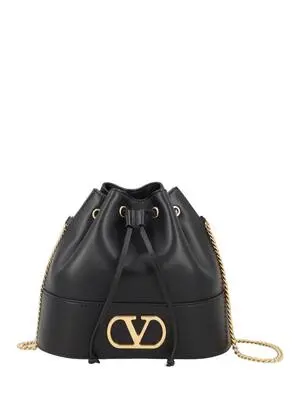 Valentino Garavani VALENTINO GARAVANI VLogo Signature Mini Bucket Bag Black