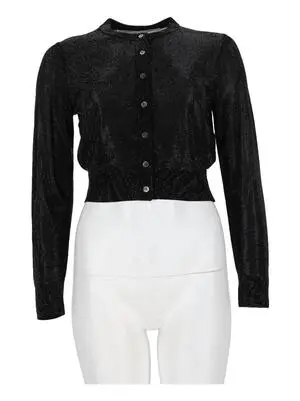 Alexander Wang Metallic Button-up Top - Black