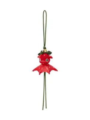 Loewe X Paula`s Ibiza Strawberry Charm In Classic Calfskin - Red