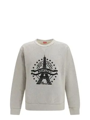 Kenzo KENZO Eiffel Tower Cotton Sweatshirt Grey