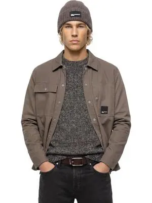 Karl Lagerfeld KARL LAGERFELD Canvas Overshirt Jacket Iron