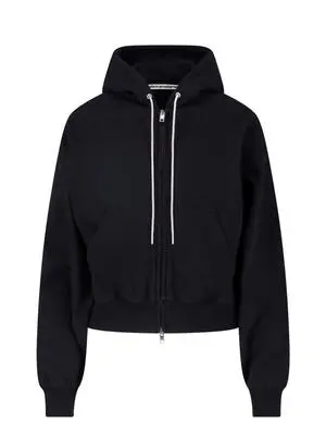 Alexander Wang Hooded Zip Sweatshirt - Black