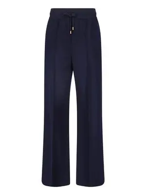 Loro Piana LORO PIANA Sandler Virgin Wool Trousers Blue