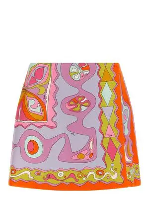 EMILIO PUCCI Angoli Print Twill Skirt